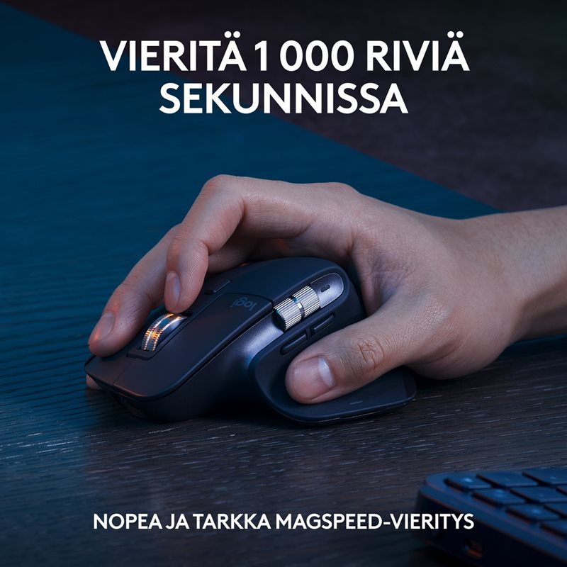 Logitech MX Keys S Combo -näppäimistö ja hiiri rannetuella ...